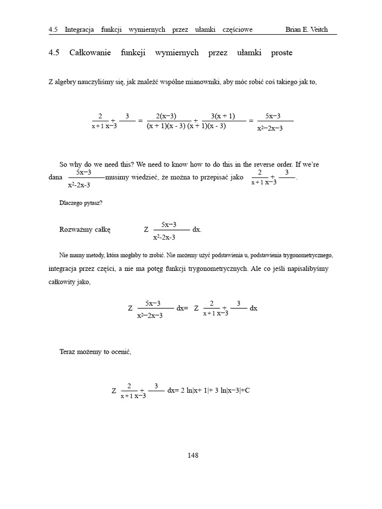 Integracja Czesc Odwrotne PDF | PDF