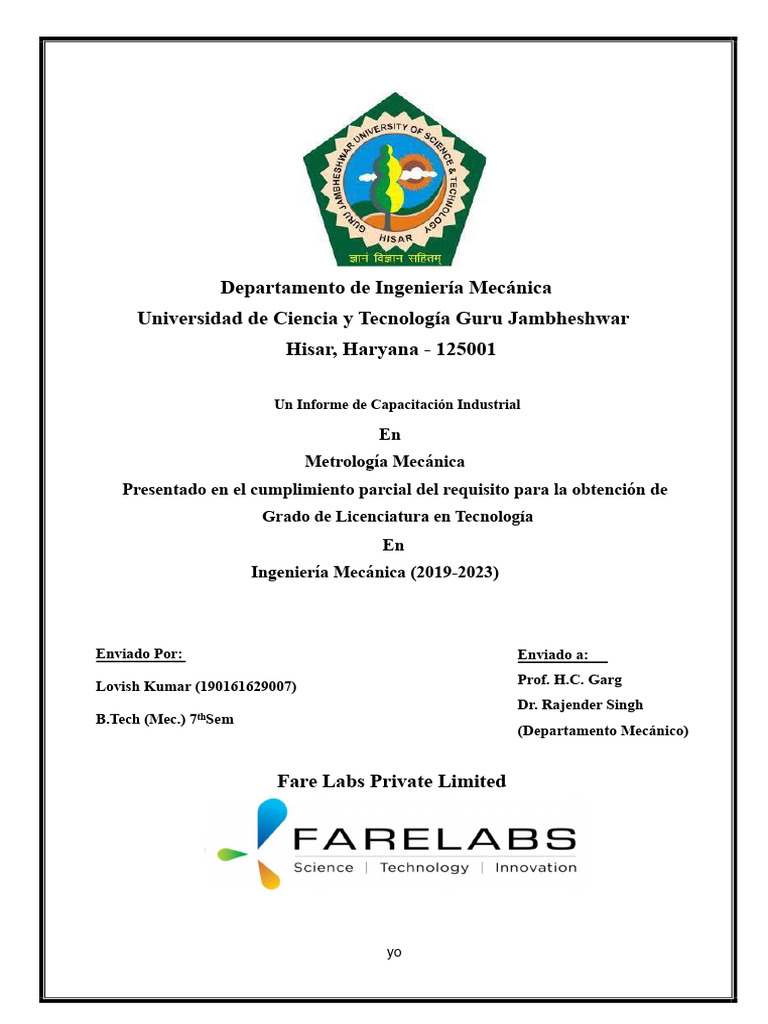 Lovish Kumar (Informe del Proyecto de Prácticas) | PDF | Calibración ...