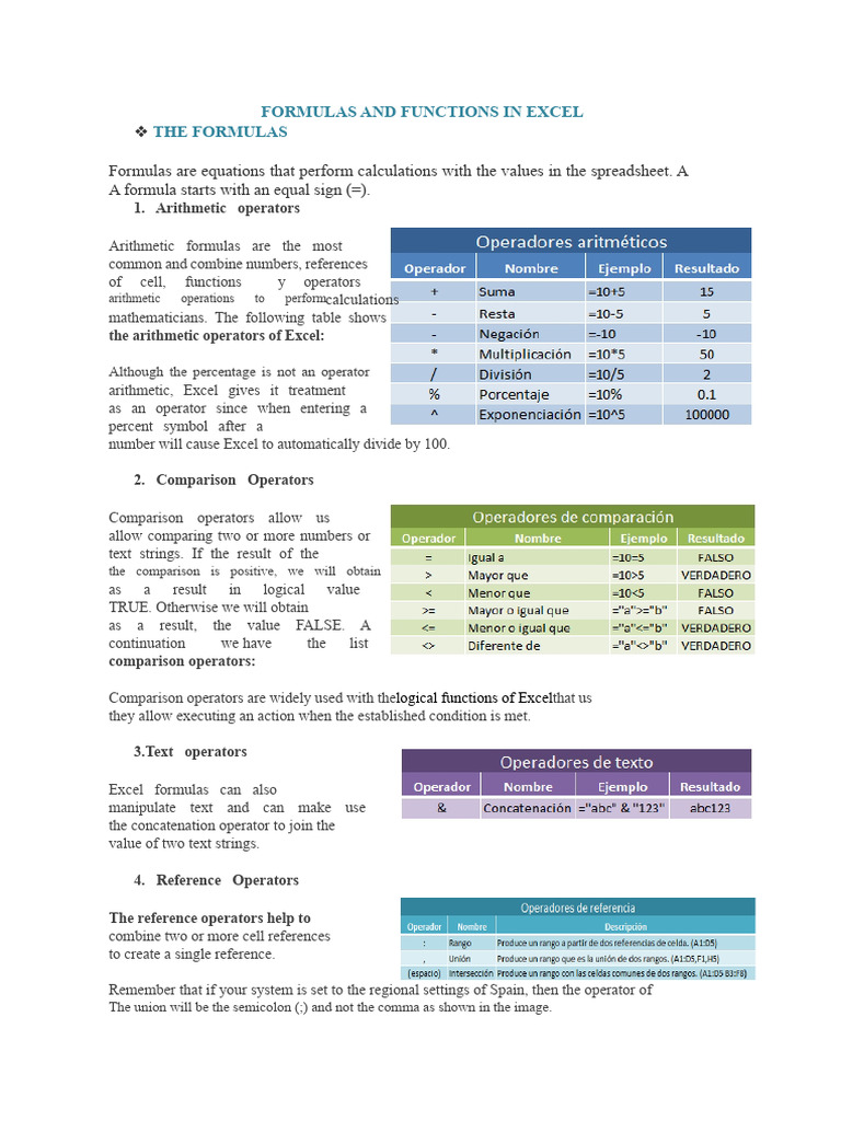 Excel 2016 Formulas and Functions | PDF | Microsoft Excel | Arithmetic