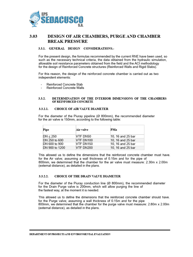 Air Chamber Design and Pressure Control | PDF | Pipe (Fluid Conveyance ...