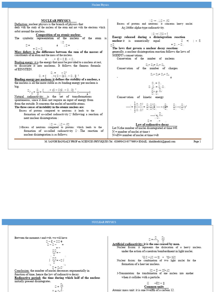 Nuclear Physics: Concepts and Reactions | PDF | Radioactive Decay ...