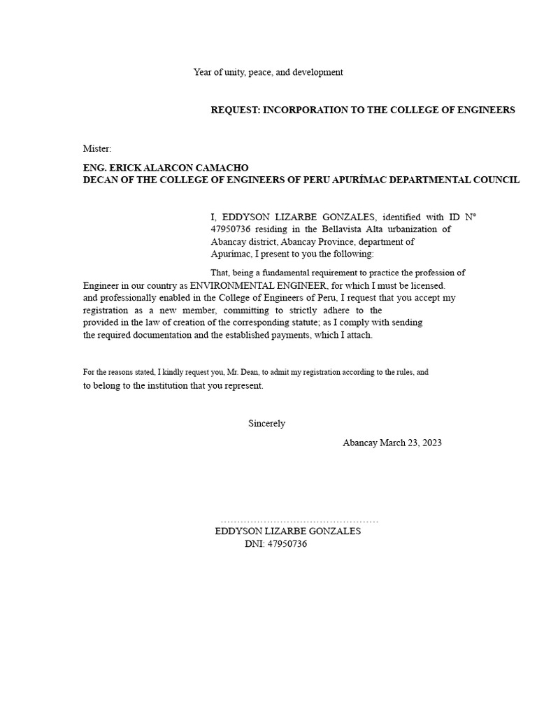 SIMPLE Incorporation Request Model | PDF