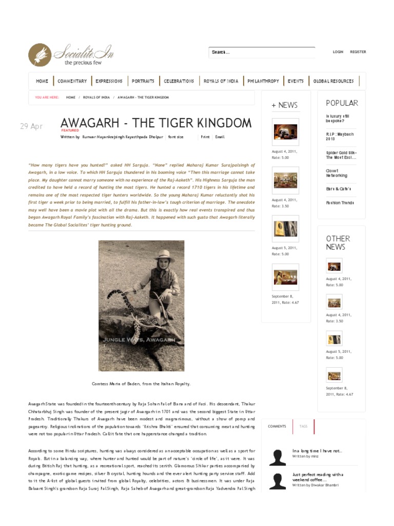 Awagarh History | PDF | Hunting | Wildlife