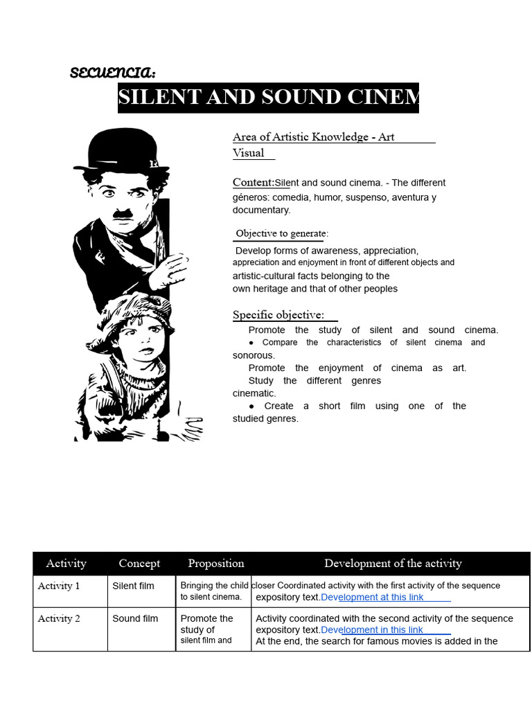 Exploring Silent and Sound Cinema | PDF