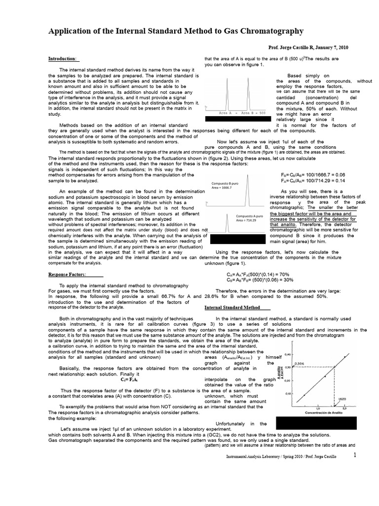 Internal Standard | PDF | Chromatography | Gas Chromatography