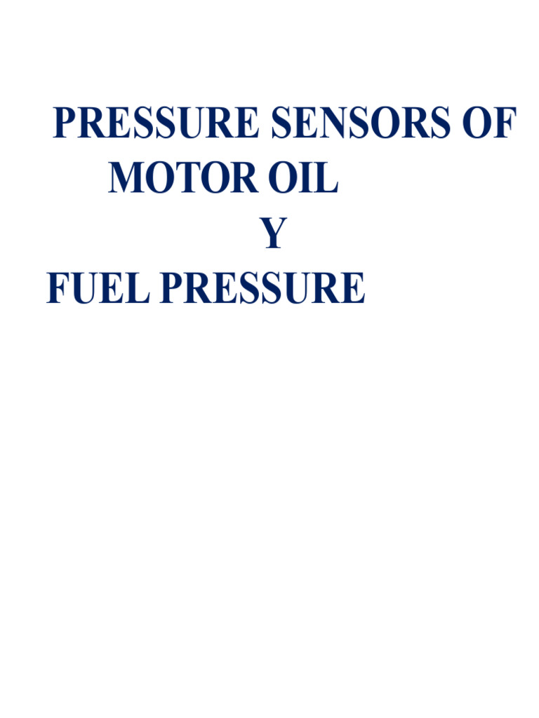 CAT Oil and Fuel Pressure Sensors | PDF | Capacitor | Voltage