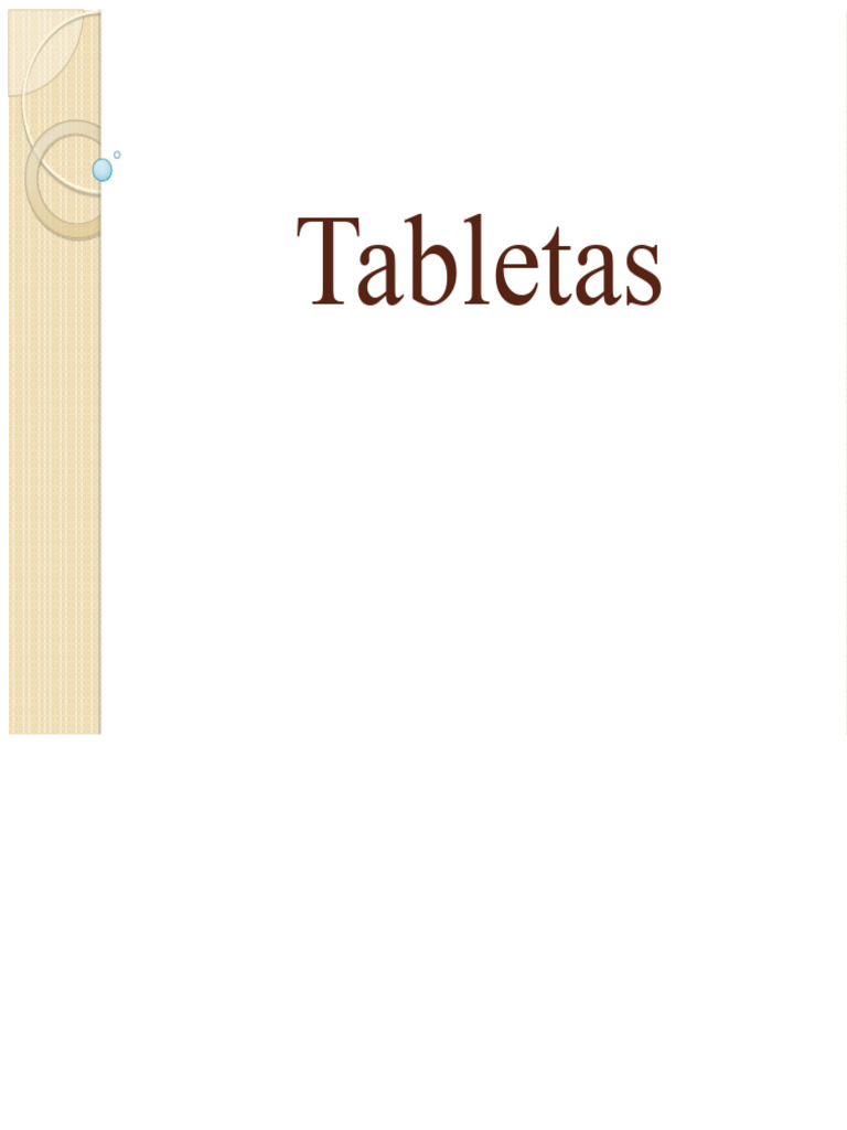 Características y Tipos de Tabletas | PDF | Tableta (Farmacia ...
