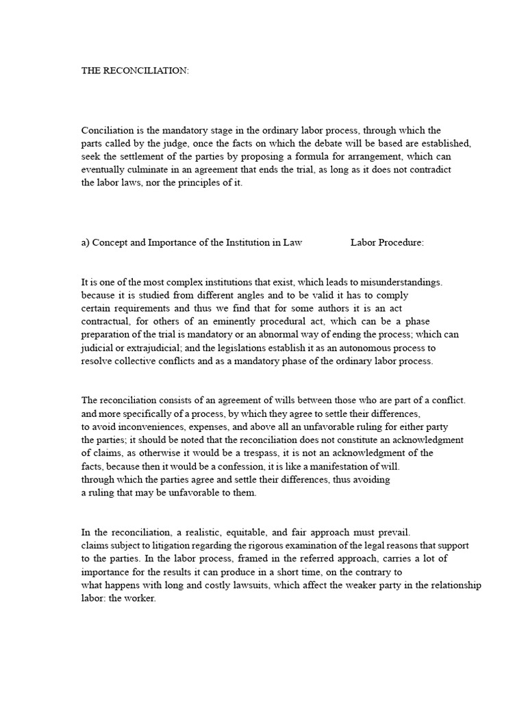 Labor Reconciliation Guatemala | PDF | Conflict Resolution | Lawsuit