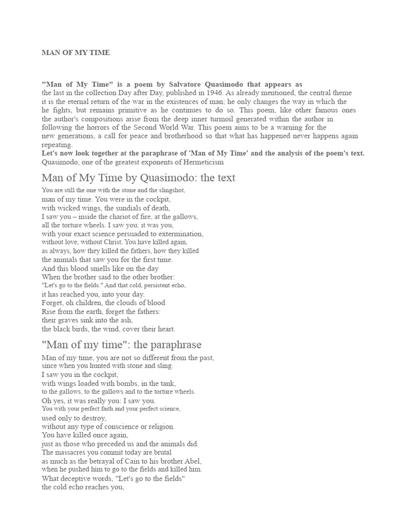 MAN OF MY TIME | PDF
