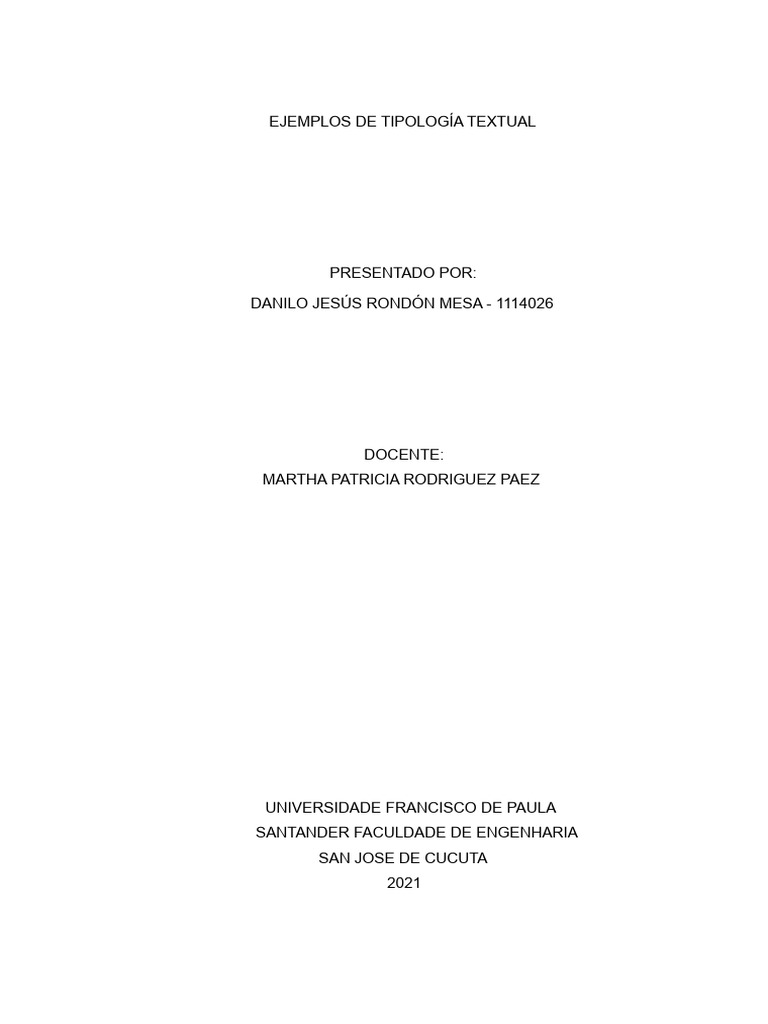Exemplos de Tipologia Textual | PDF
