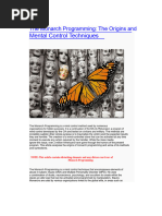 MK-Ultra and Project Monarch Overview | PDF | Central Intelligence ...