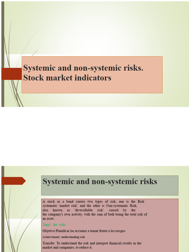 Systemic and Non-Systemic Risk | PDF | Risk | Exchange Rate