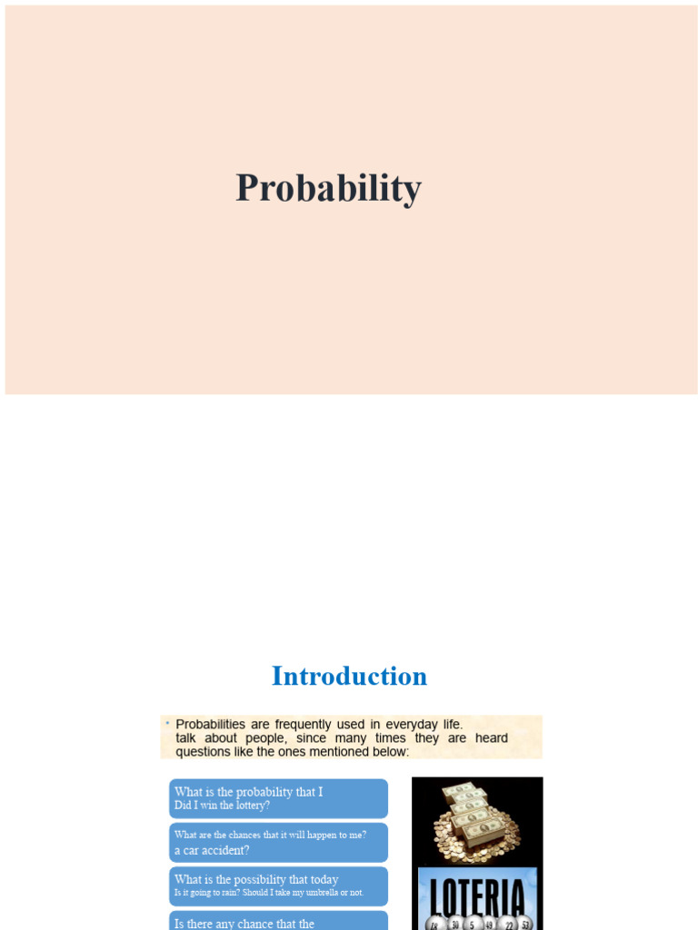 Ppt Material Probabilities | PDF | Probability | Experiment