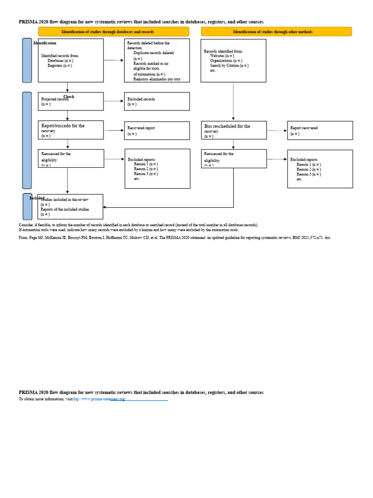 PRISM Flow Diagram 2020 | PDF | Systematic Review | Information Science