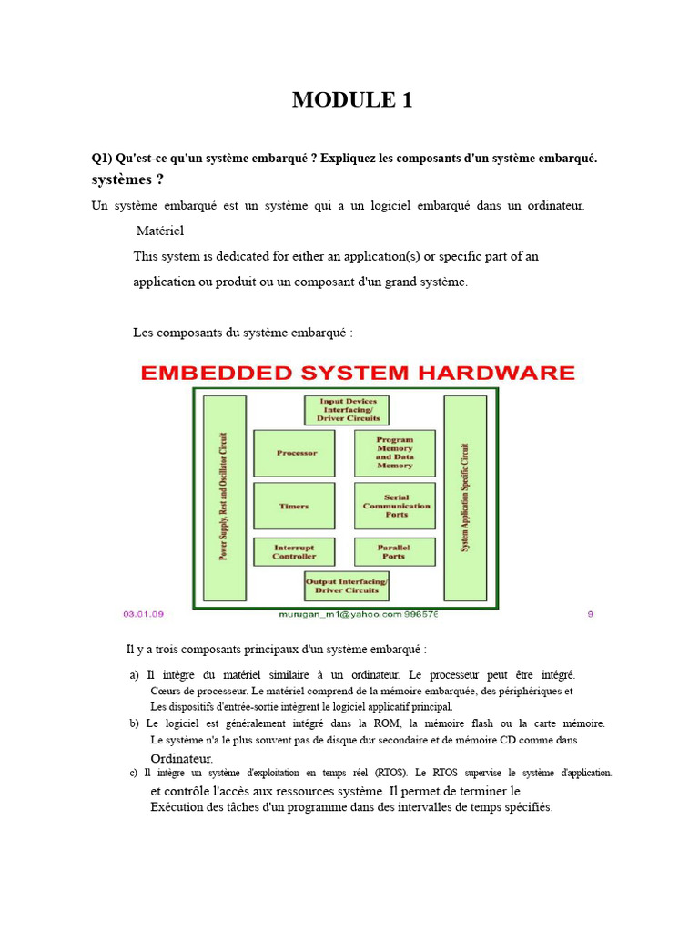 Introduction aux systèmes embarqués et compétences | PDF ...