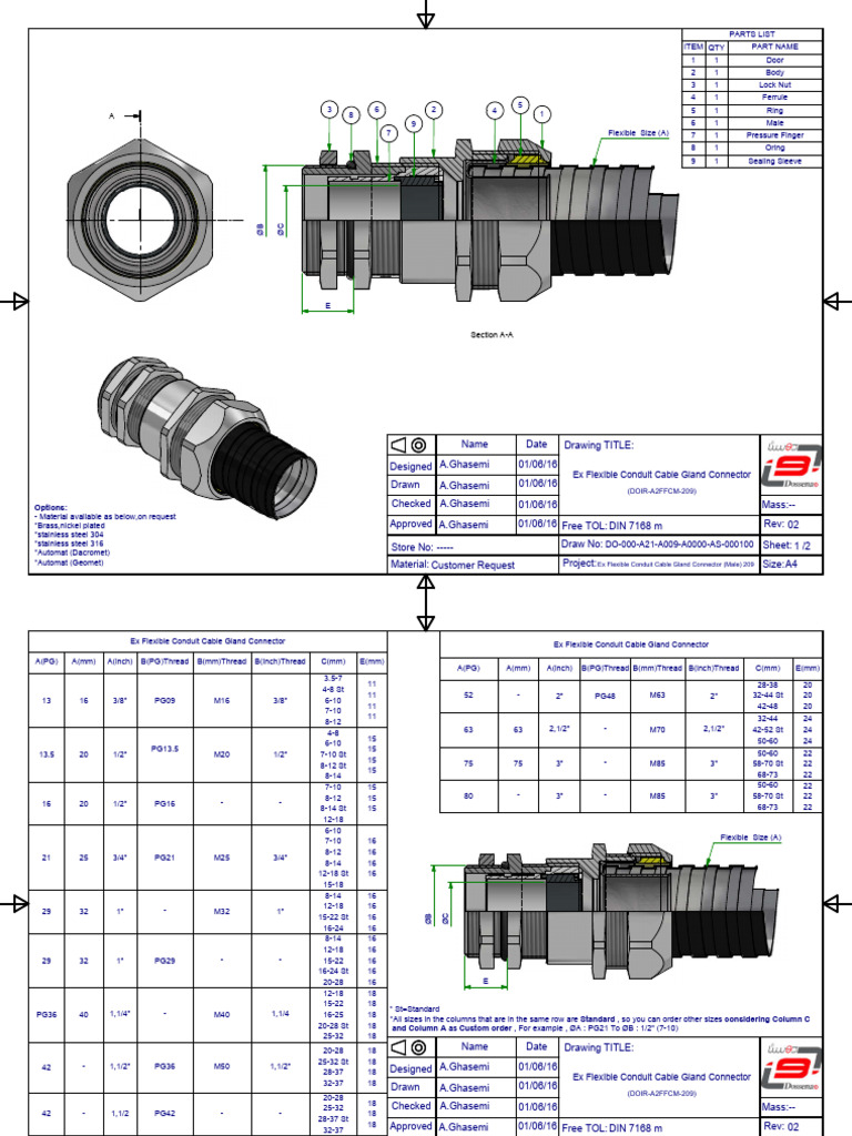 Ex Flexible Conduit Cable Gland Connector(Male)-Rev02!01!06-16 | PDF ...