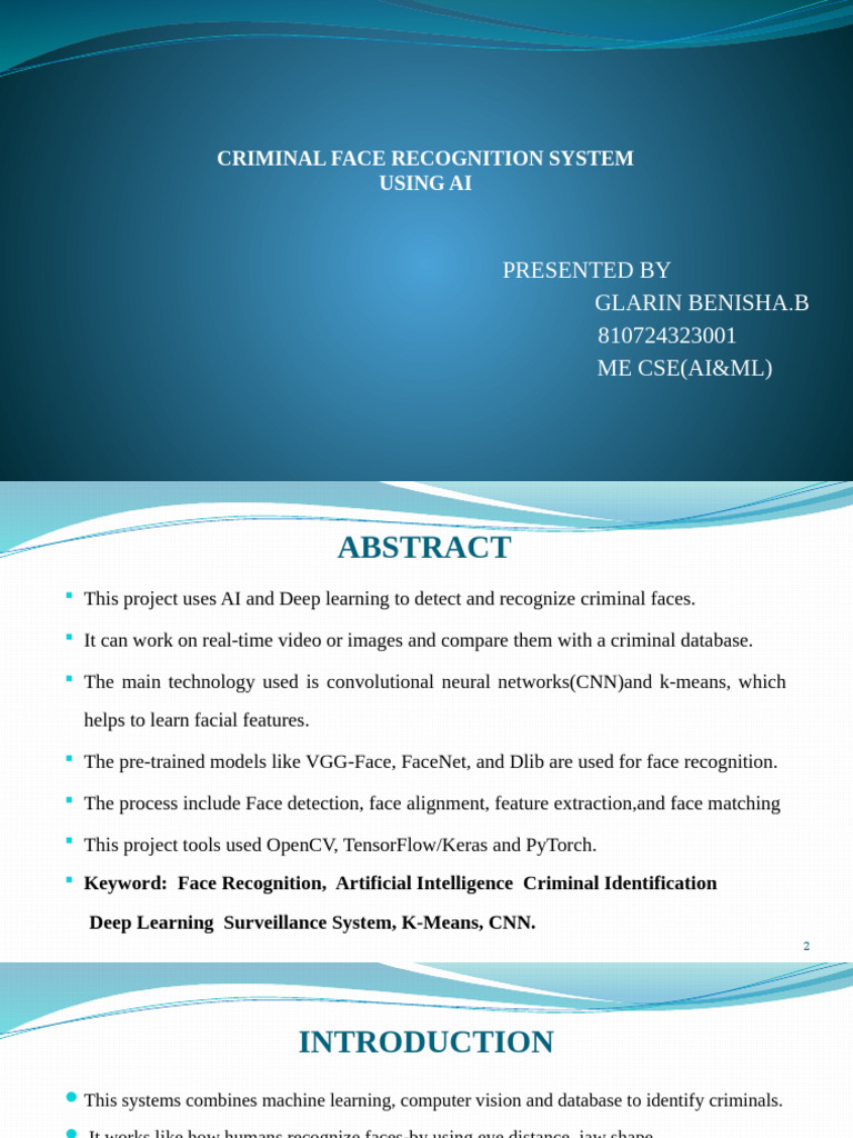 AI Criminal Face Recognition System | PDF | Deep Learning | Machine ...