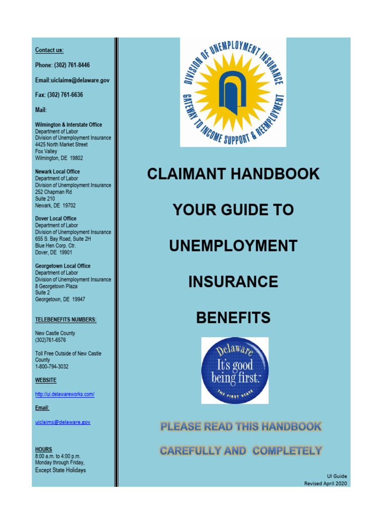 UI Claimant Handbook | PDF | Employment | Unemployment Benefits