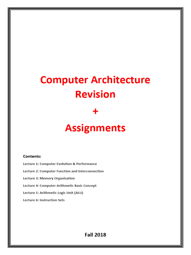 Computer Architecture Overview Fall 2018 | PDF | Computer Data Storage ...