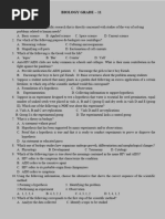 Grade 12 Biology Model Exam | PDF | Nucleic Acids | Bacteria