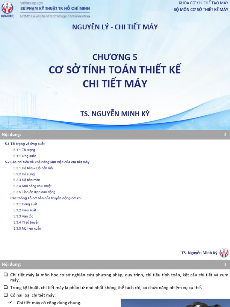 Chuong 5 Co So TTTK Chi Tiet May | PDF