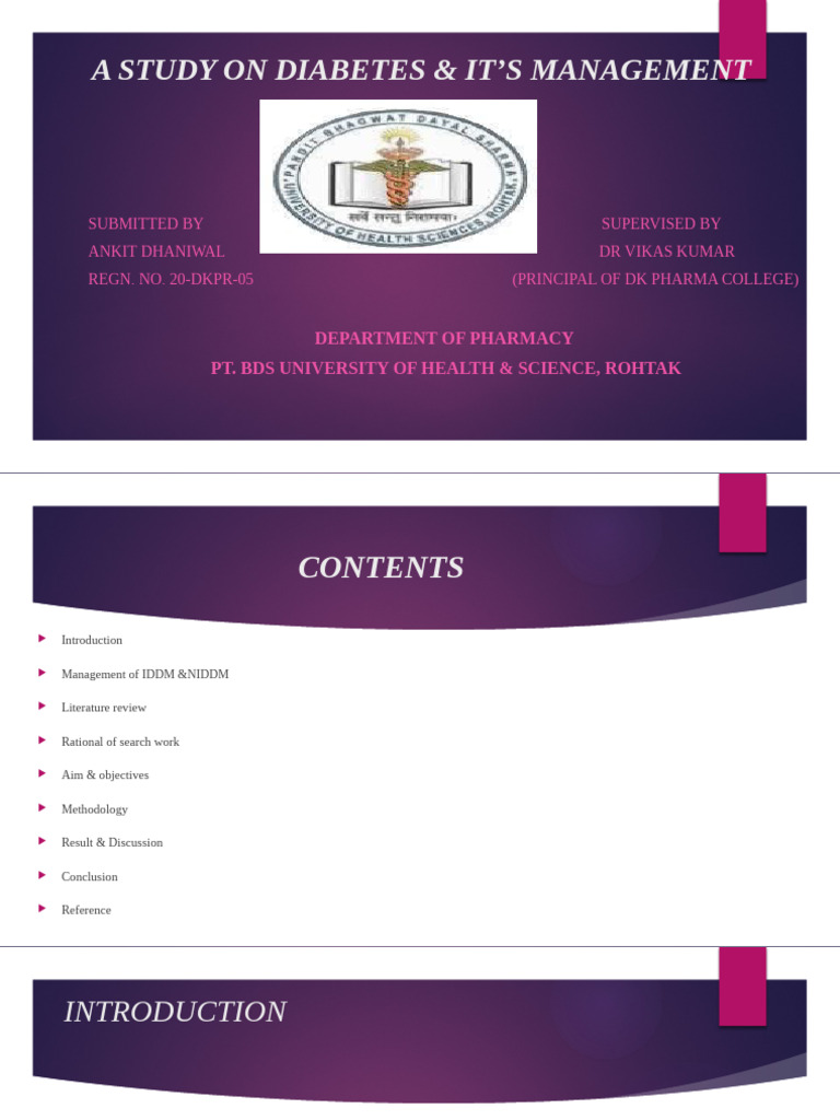 Diabetes Management: Types & Treatments | PDF | Diabetes | Hypoglycemia