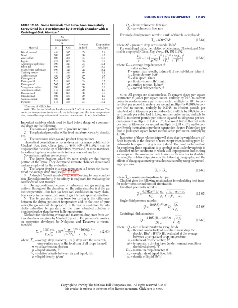 Pages From Perry's Chemical Engineering Handbook | PDF | Drop (Liquid ...