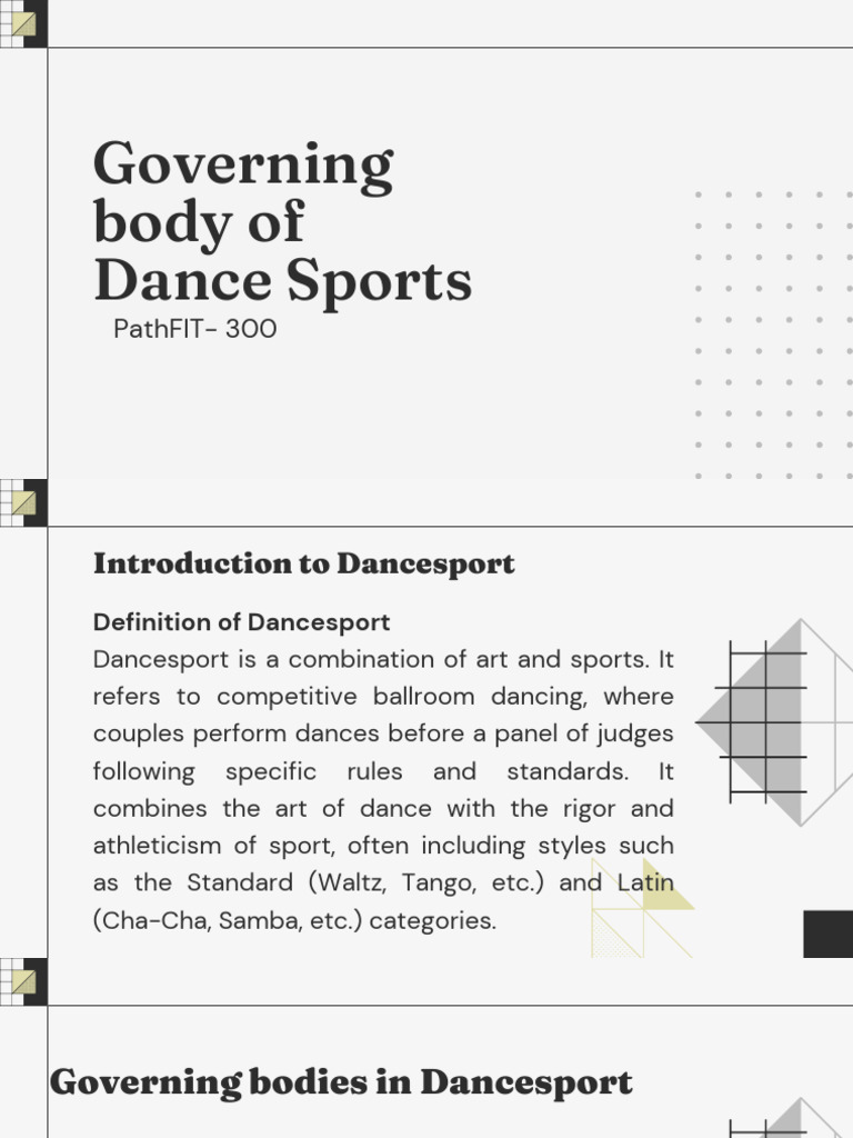 PathFIT - Governing Body of DanceSports | PDF | Competitive Dance ...