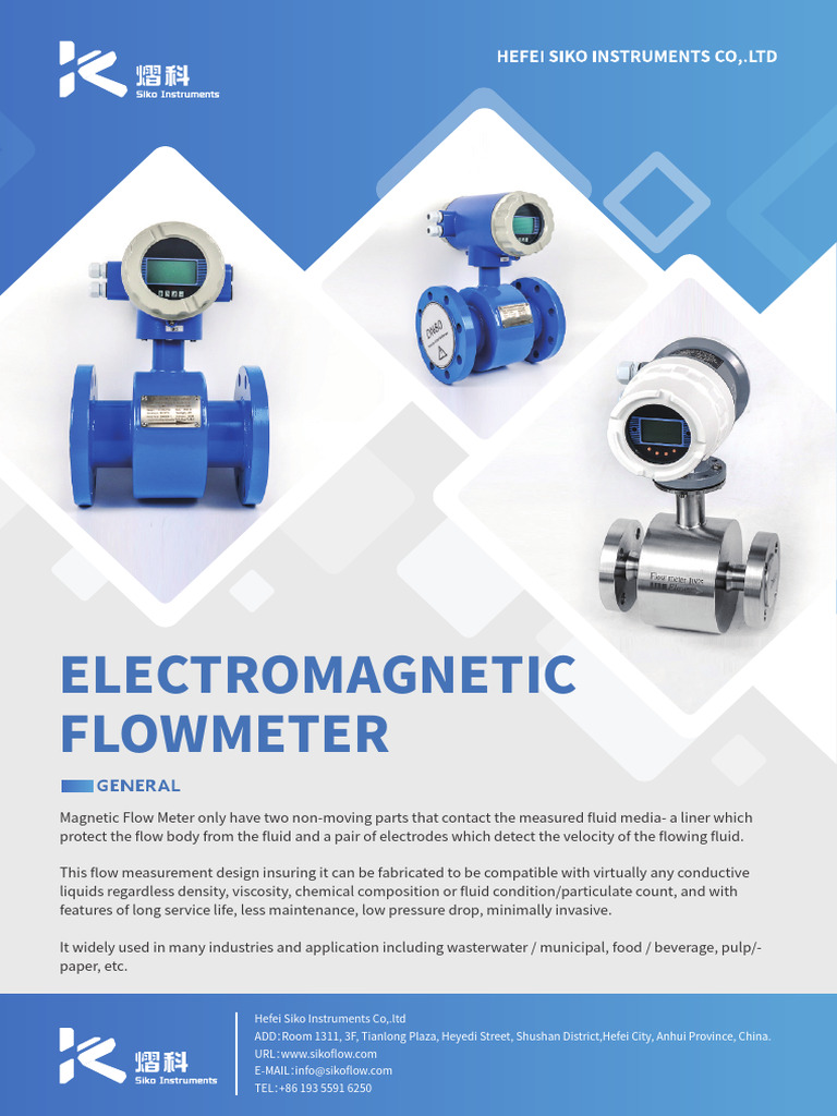 Electromagnetic Flow Meter Overview | PDF | Flow Measurement | Materials