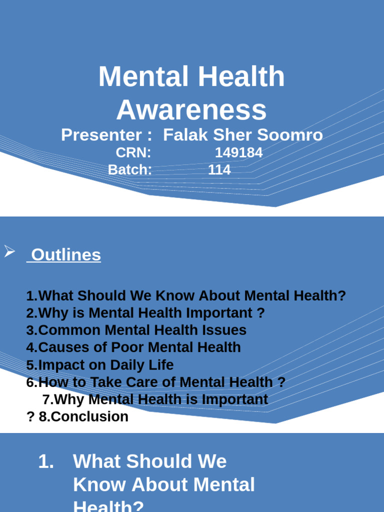 Mental Health Awareness F Presentation (4) | PDF | Mental Health ...