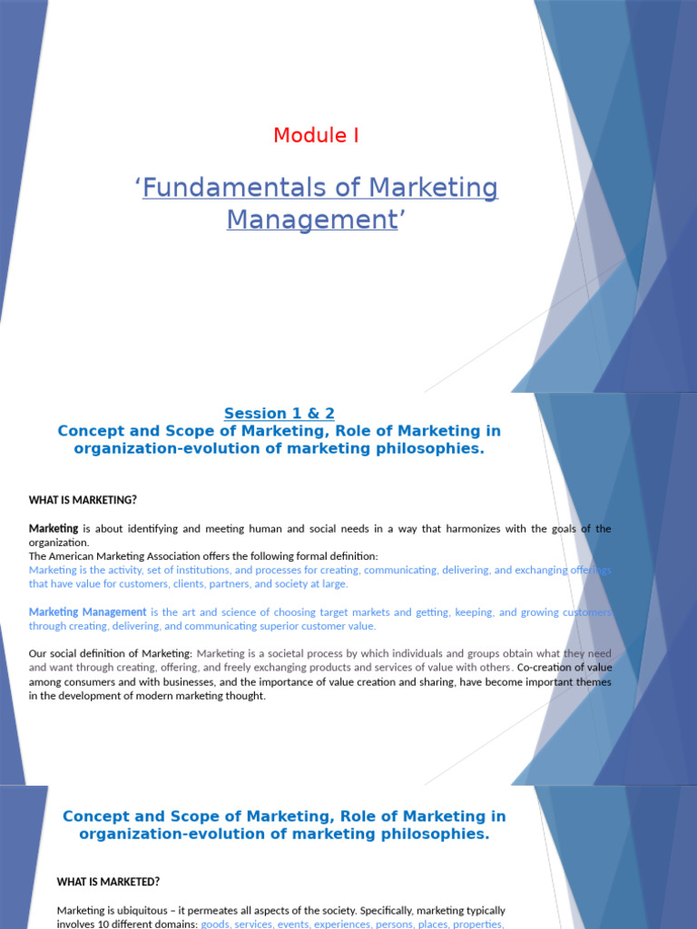 Marketing Management Fundamentals Overview | PDF | Marketing | Market ...