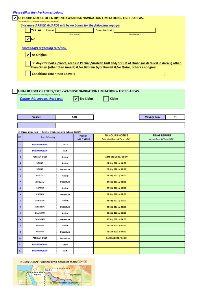 War AP Form (PG) to Bahrain via Fujairah | PDF | Persian Gulf | Bahrain