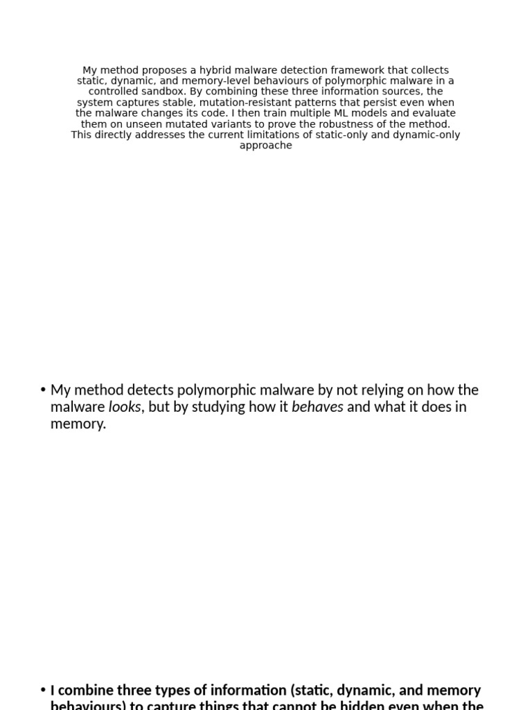My Method Proposes A Hybrid Malware Detection Framework | PDF | Malware ...