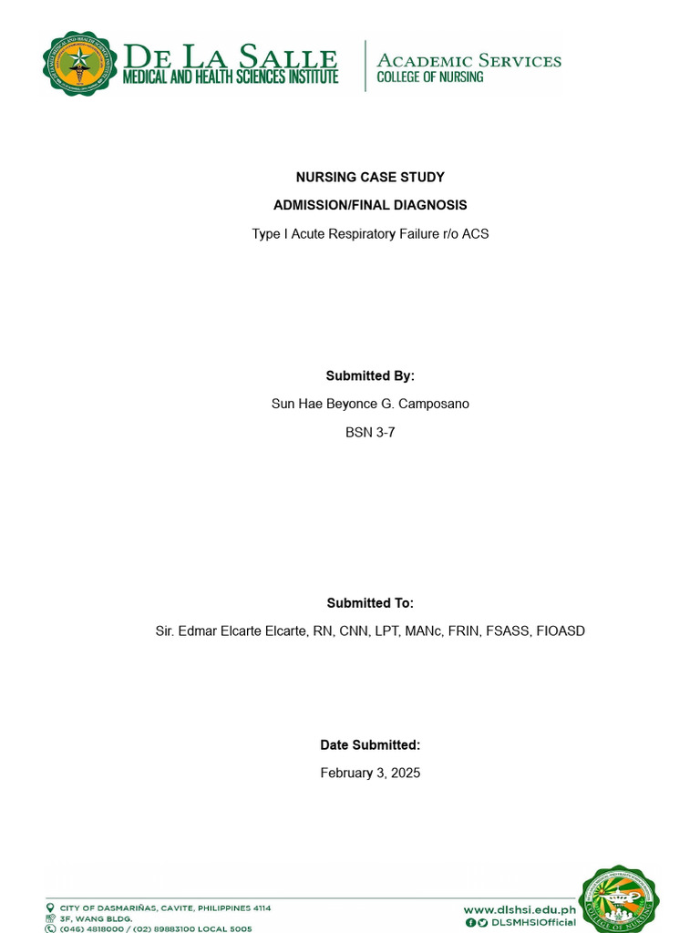 Camposano_NCS.docx - Google Docs-output | PDF | Respiratory Diseases ...