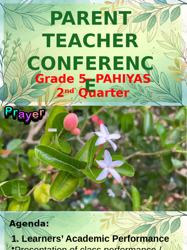 2nd Quarter Parent Teacher Conference | PDF
