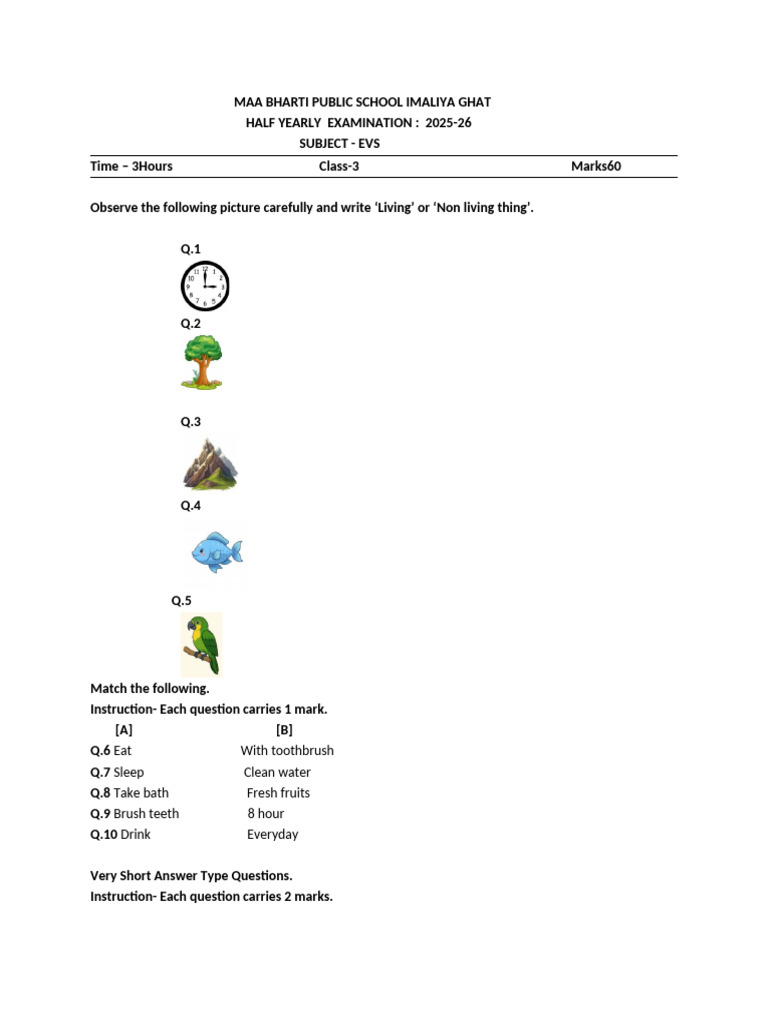 clss 3 EVS | PDF