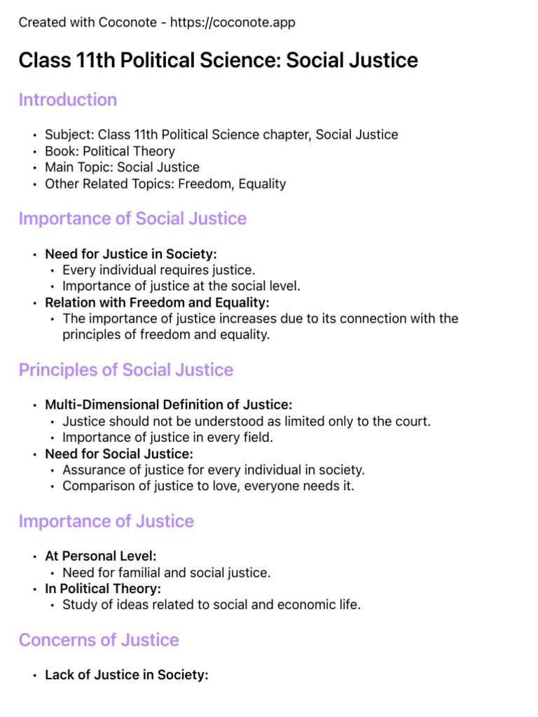 Class 11 Political Science: Social Justice | PDF | Justice | Crime ...