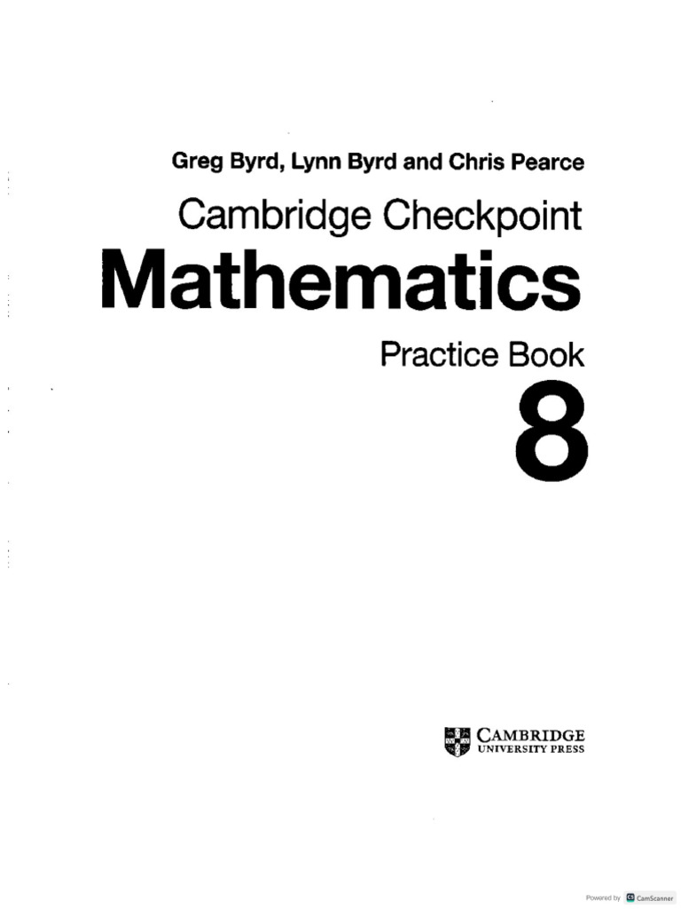 Cambridge Checkpoint Mathematics 8 Practice Book | PDF