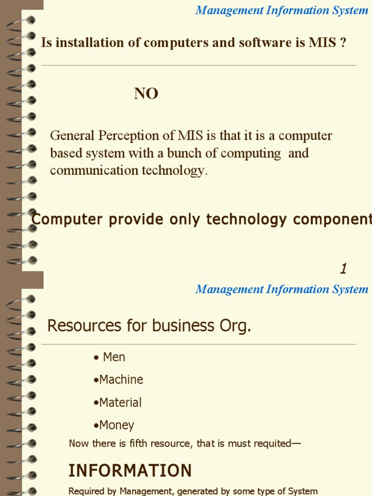 Mis | PDF | Decision Support System | Information System
