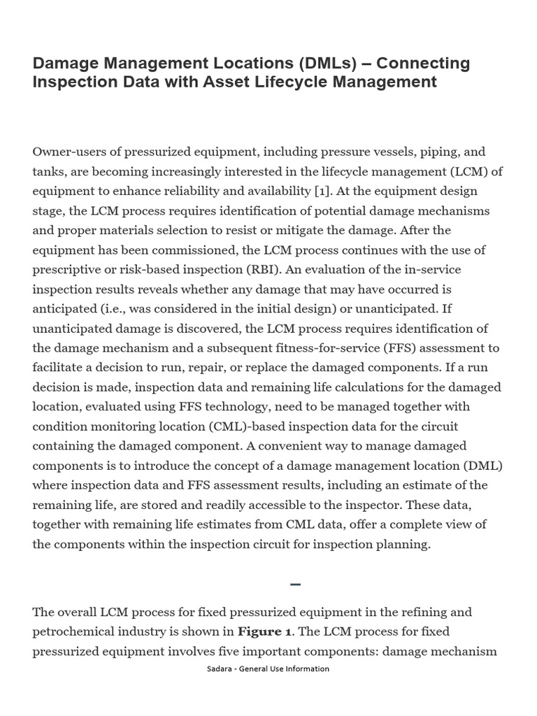 Damage Management Locations | PDF | Reliability Engineering ...