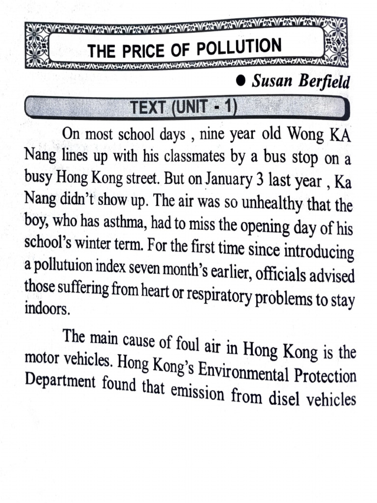 Price of Pollution Ch.5 Book 1 | PDF | Air Pollution | Pollution