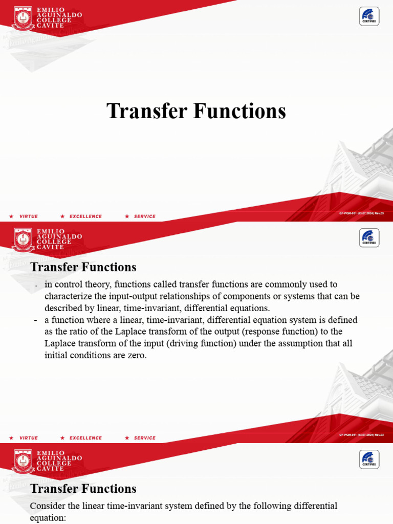Understanding Transfer Functions in Control Systems | PDF | Function ...
