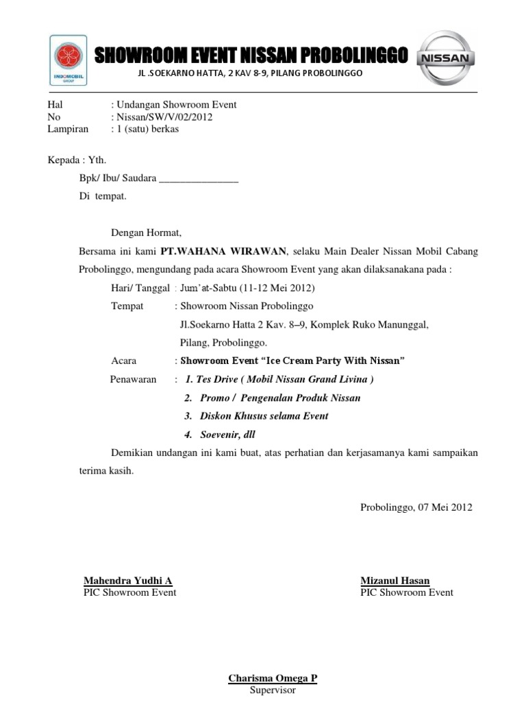 Undangan Showroom Event | PDF | Bisnis | Karier & Perkembangan