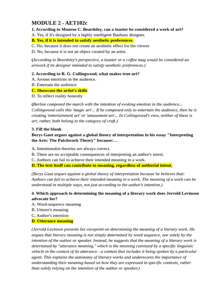 Art Interpretation Theories Explained | PDF | Semantics | Aesthetics
