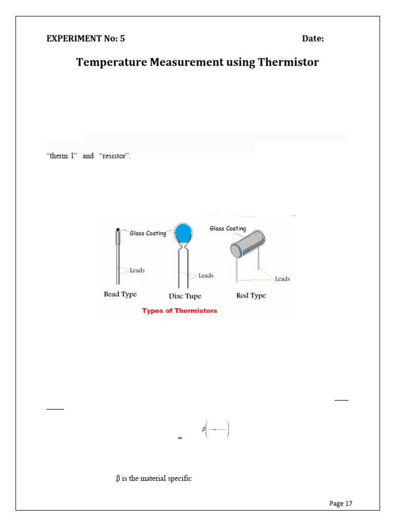 5_Thermistor | PDF | Physical Chemistry | Electrical Resistance And ...