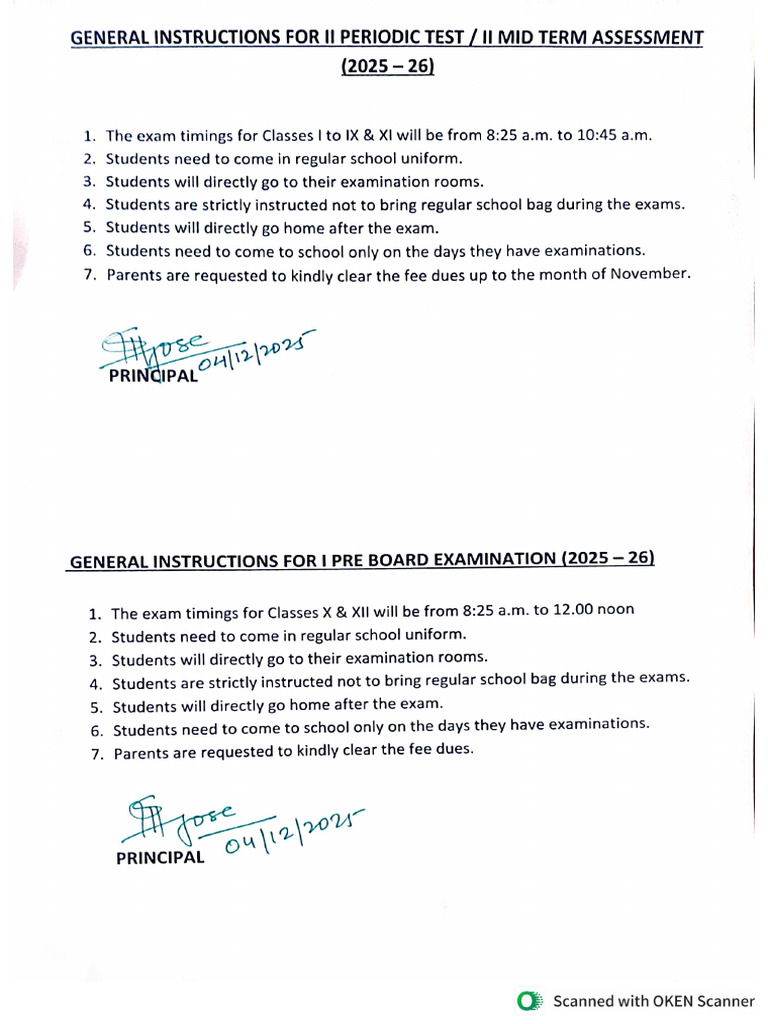 General Instructions | PDF