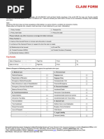 CIC Outpatient Claim Form | PDF | Medical Diagnosis | Diseases And ...
