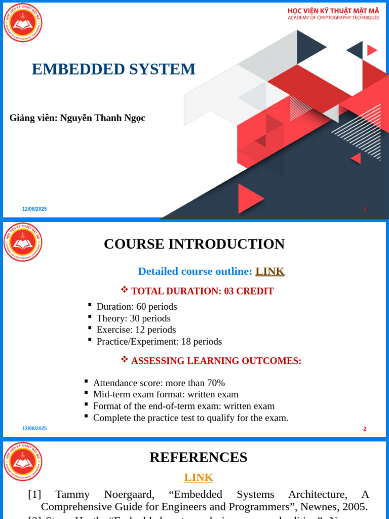 Embedded Systems Course Overview | PDF | Random Access Memory | Read ...