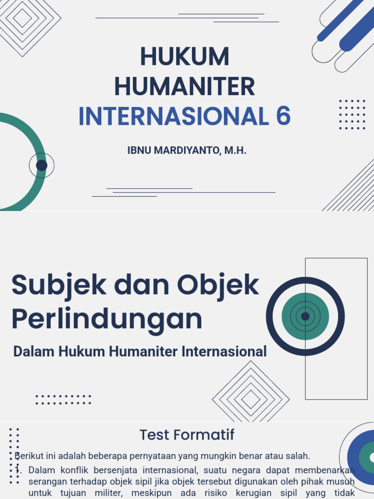 Perlindungan dalam Hukum Humaniter Internasional | PDF