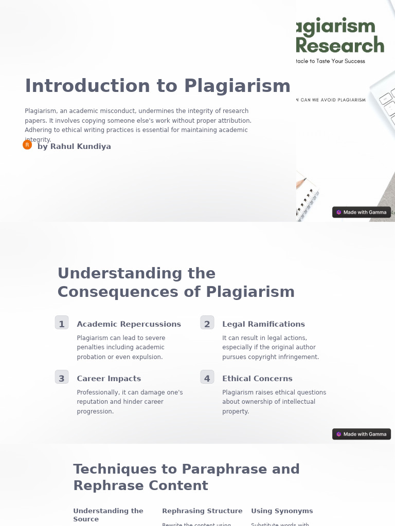 Introduction to Plagiarism | PDF | Plagiarism | Citation
